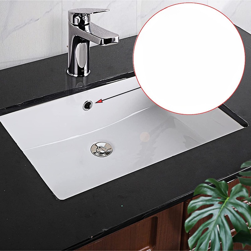4-Pack Sink Overflow Hole Cover – Durable, Easy-Install Plastic Rings ...