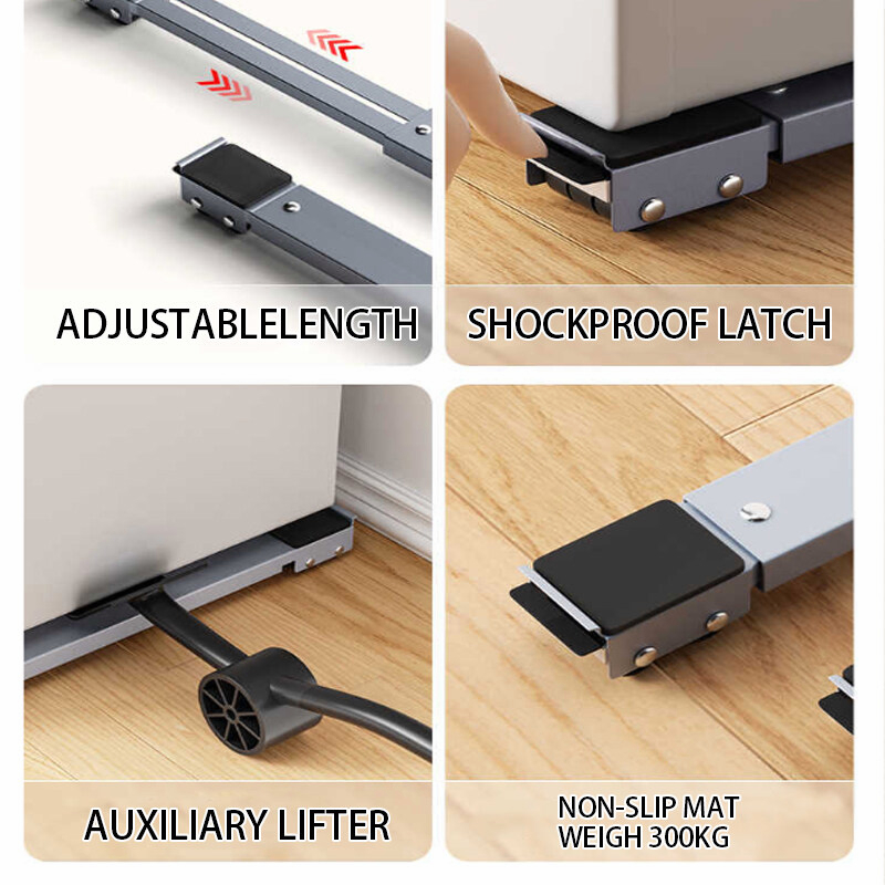 Sunlife Extendable Washing Machine Stand Heavy Duty Furniture Rollers ...