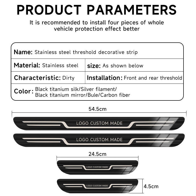 Chery Car threshold strip welcome pedal stainless steel protective ...
