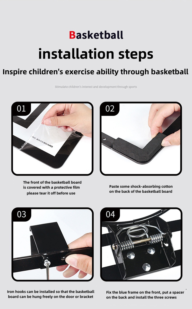 Children's basketball stand without punching indoor and outdoor wall ...