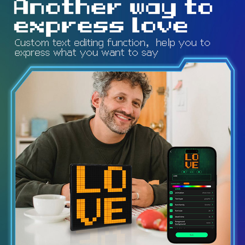Smart 1024 LED Matrix Pixel Display RGB DIY Graffiti Bluetooth App ...