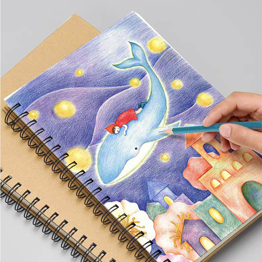 ProProfessional Sketchbook Drawing Notepad 160 GSM Color Pencil, Oil ...