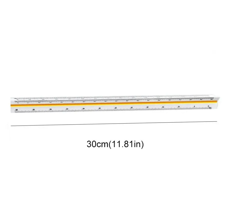 30cm Triangular Scale Ruler Stationery Drawing Measuring Architect ...