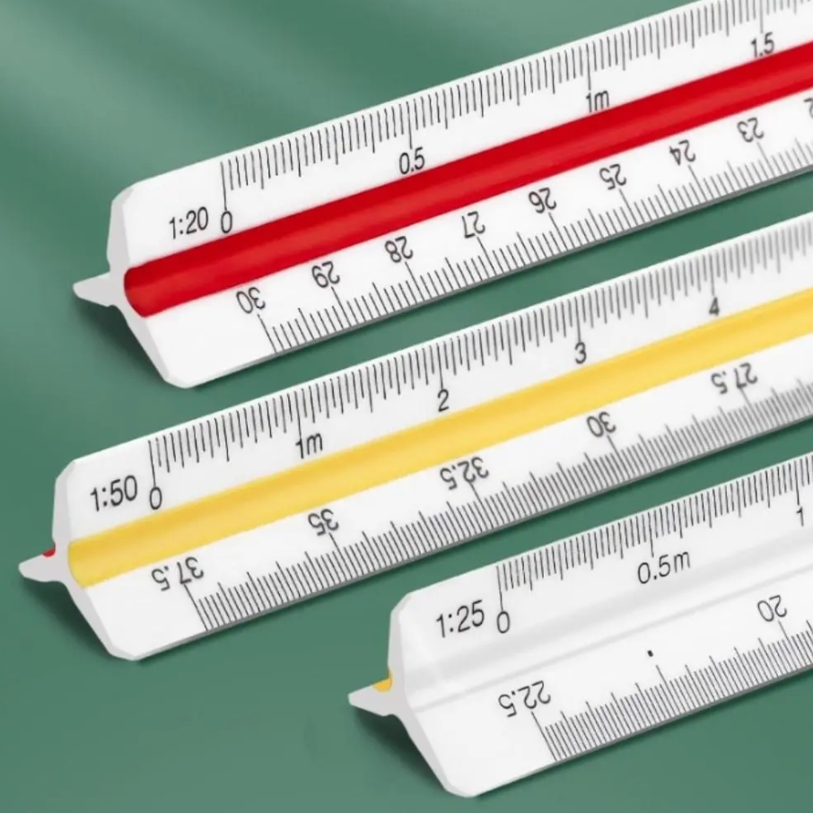 30cm Triangular Scale Ruler Stationery Drawing Measuring Architect ...
