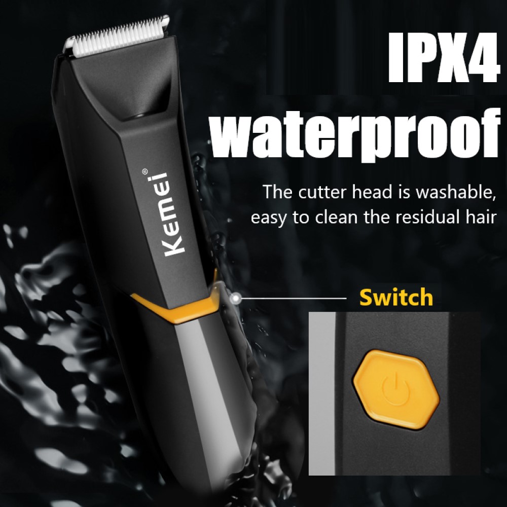 Kemei KM-3208 USB Full Body Washable Ceramic Cutter Groin Pussy Electric Men Shaver Sexy ...