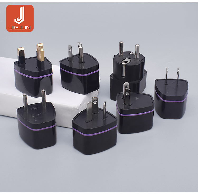 1pcs Universal AU UK US EU Plug Adapter US to EU Converter Black/White ...