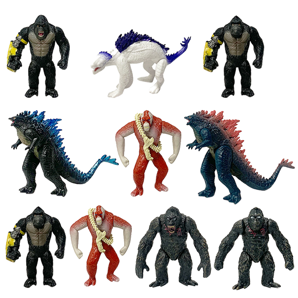 5Pcs/6Pcs/Set Godzilla vs. Kong Figure Skull Island Godzilla Chimpanzee ...