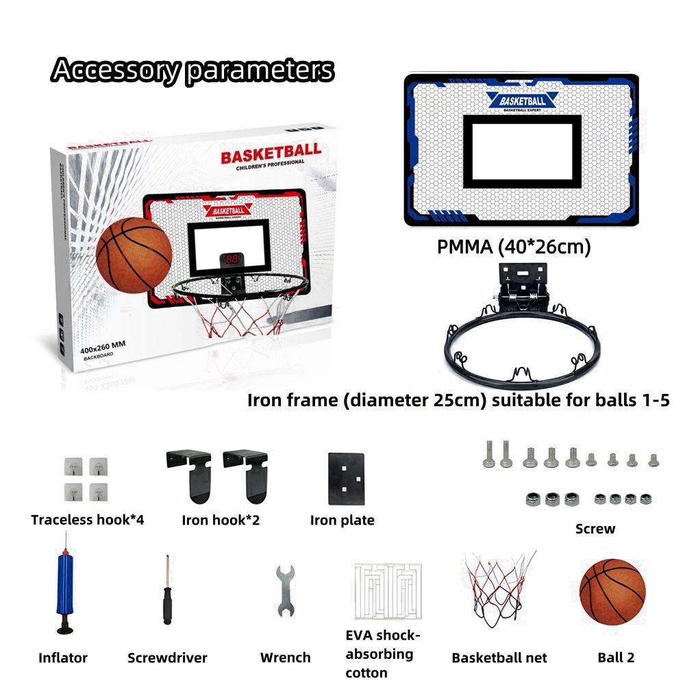 Basketball Rings with Ball Basketball Frame Backboard Basketball Hoop ...