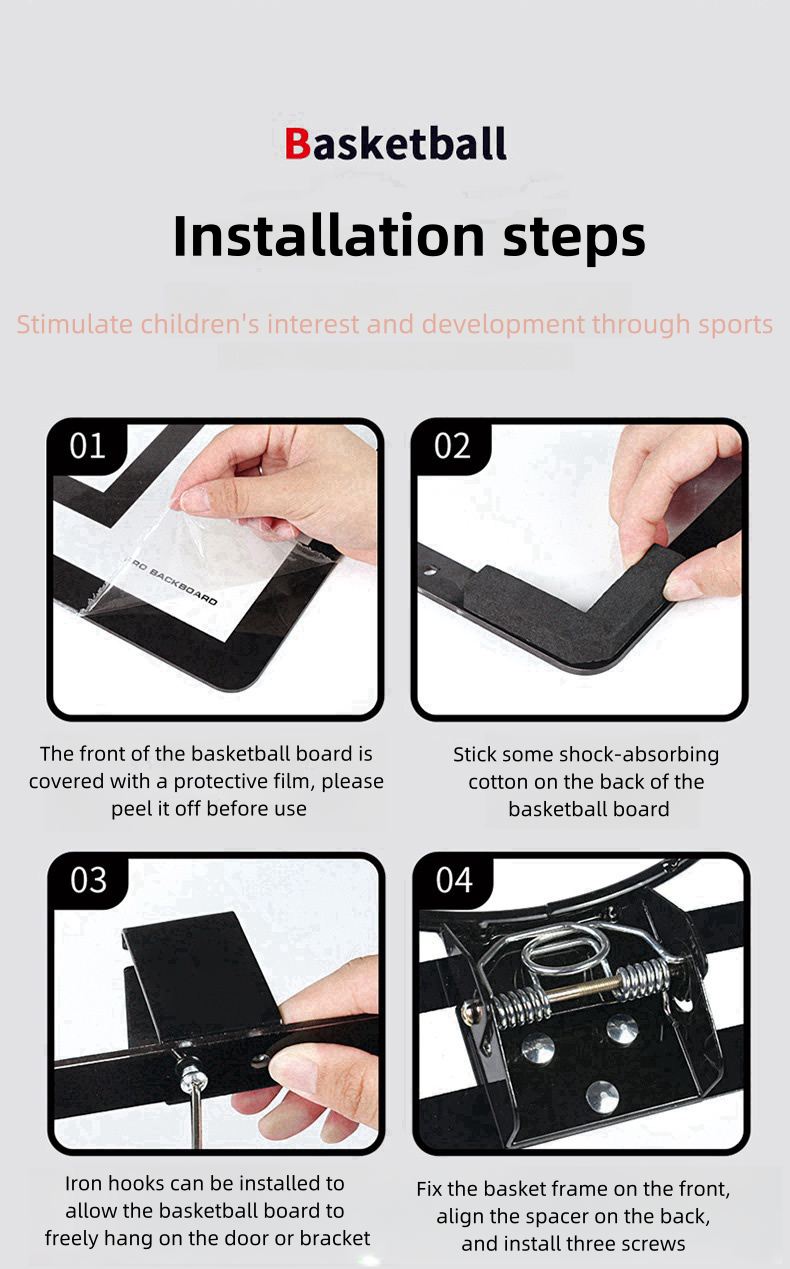 Basketball Rings with Ball Basketball Frame Backboard Basketball Hoop ...