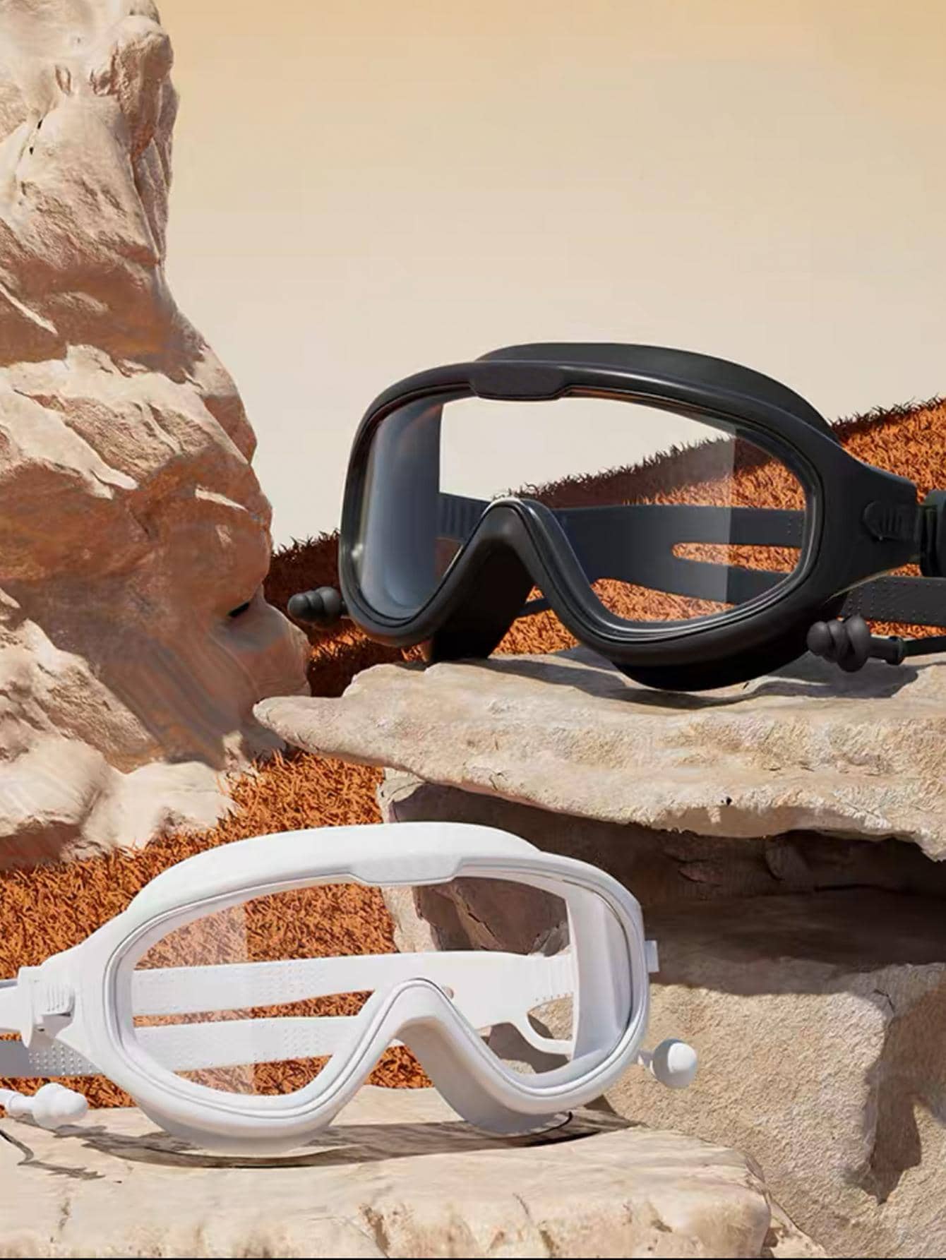Large Frame Swimming Goggles Waterproof Anti-Fog High-Definition Men ...
