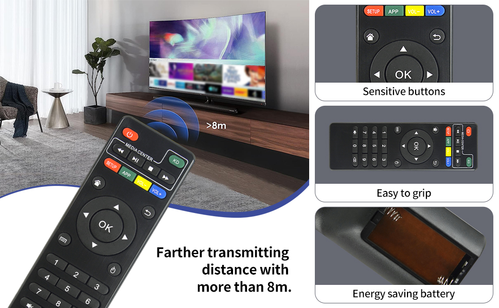 X96 Mini Replaced Universal Android TV Box Remote Control for MXQ Pro ...