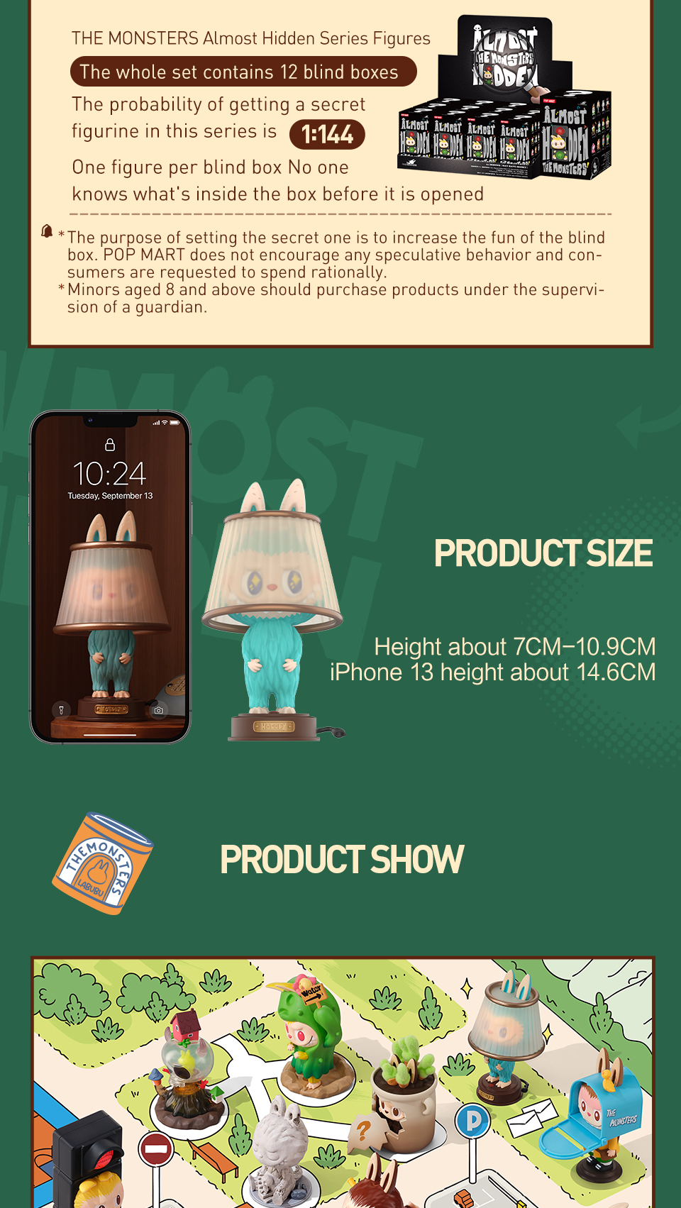 POP MART THE MONSTERS Almost Hidden Series Figures Blind Box Action ...