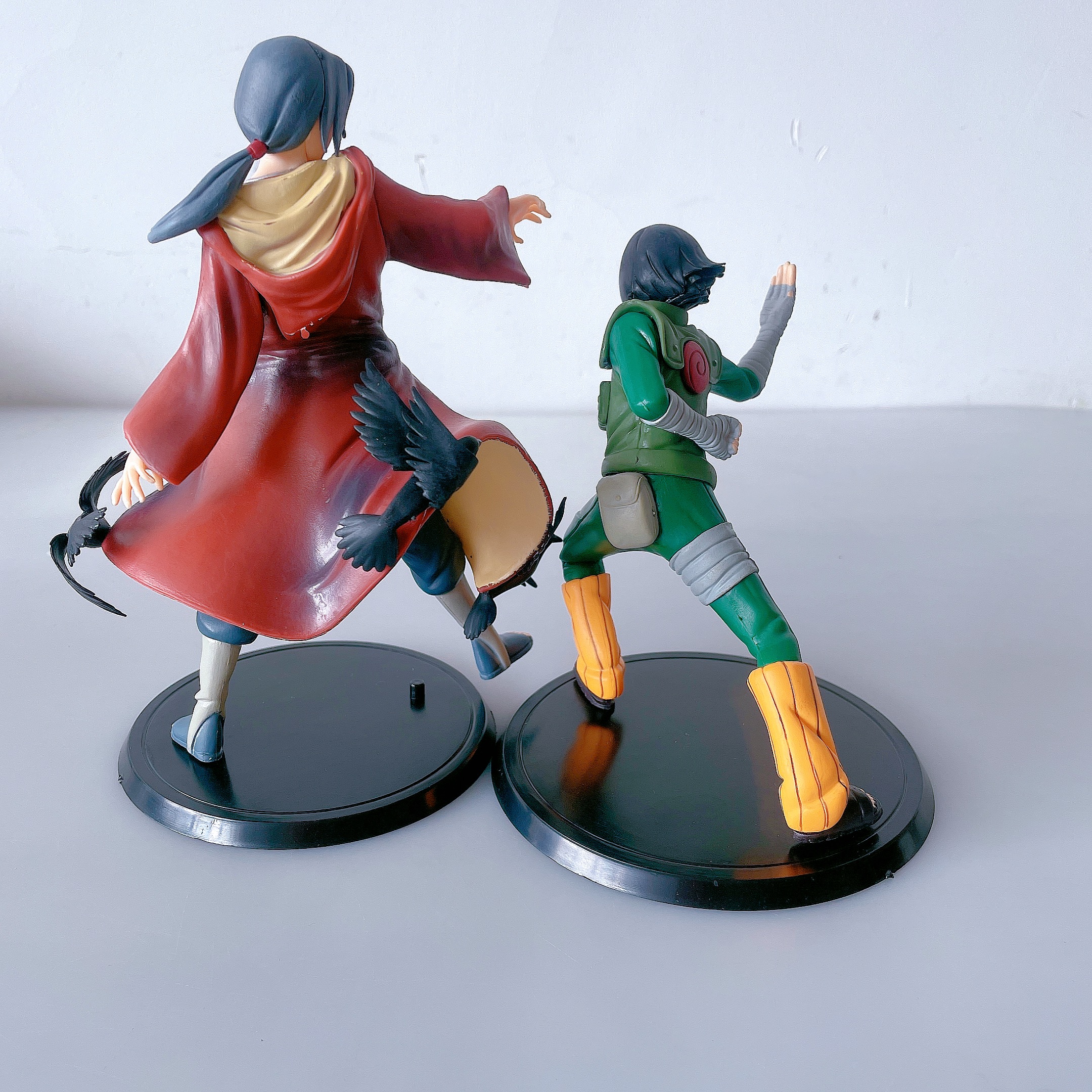 2Pcs 16-18cm Anime Naruto Figure Might Guy Uchiha Sasuke Itachi Action ...