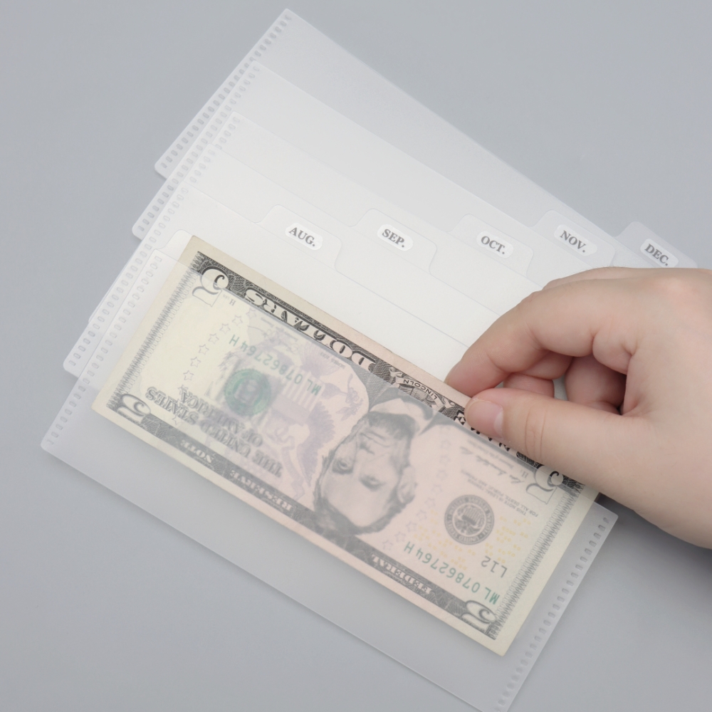 2 Sets Frosted PP Money Envelope Dividers Cash Envelopes Divider ...