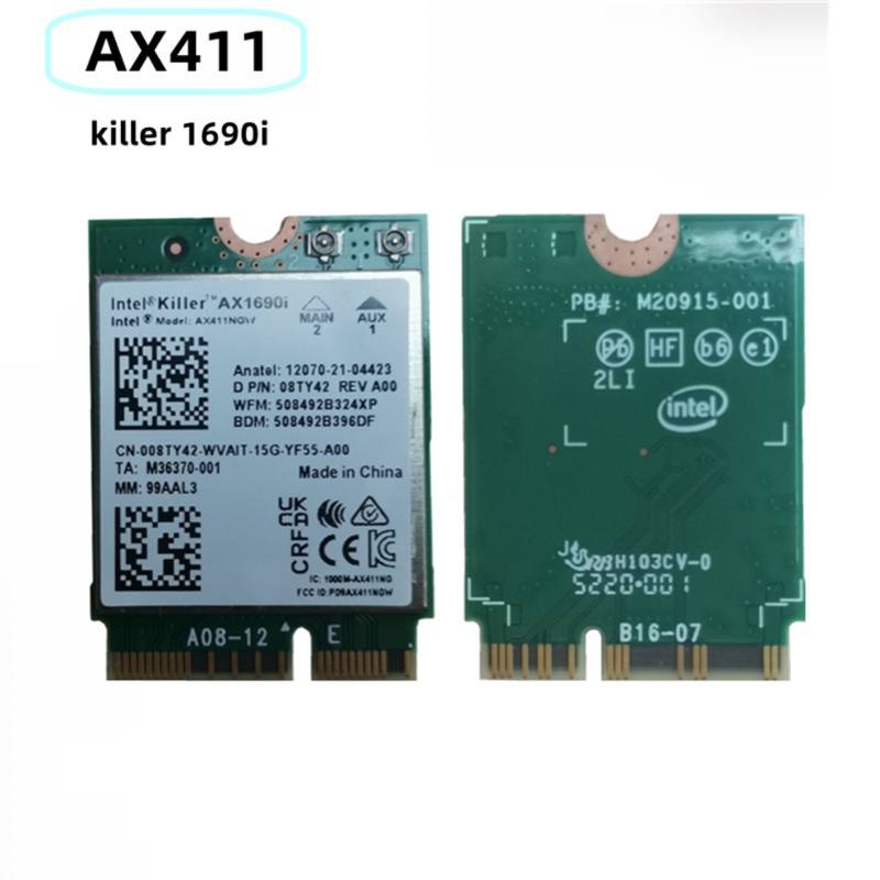 Intel Wi-Fi 6E Killer AX411 802.11ax Dual Band MU-MIMO WLAN Card ...