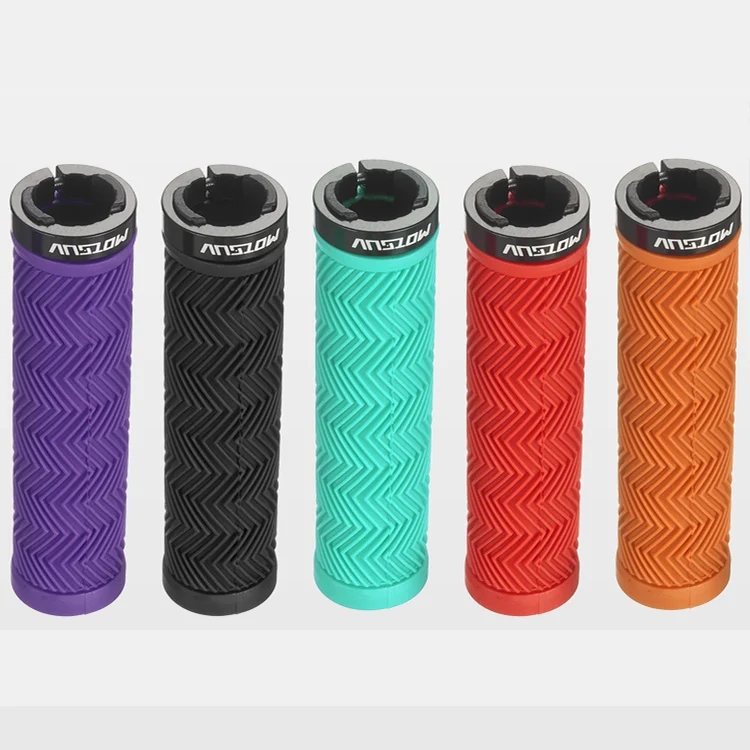 Mtb Grips Mountain Bike Lockable Aluminum Clamp Grip Lock On Anti-Slip ...
