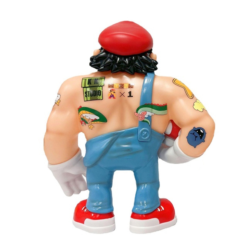 32cm Game Super Mario Bros. Muscle Mario Toad Red Mushroom Yoshi Bowser ...