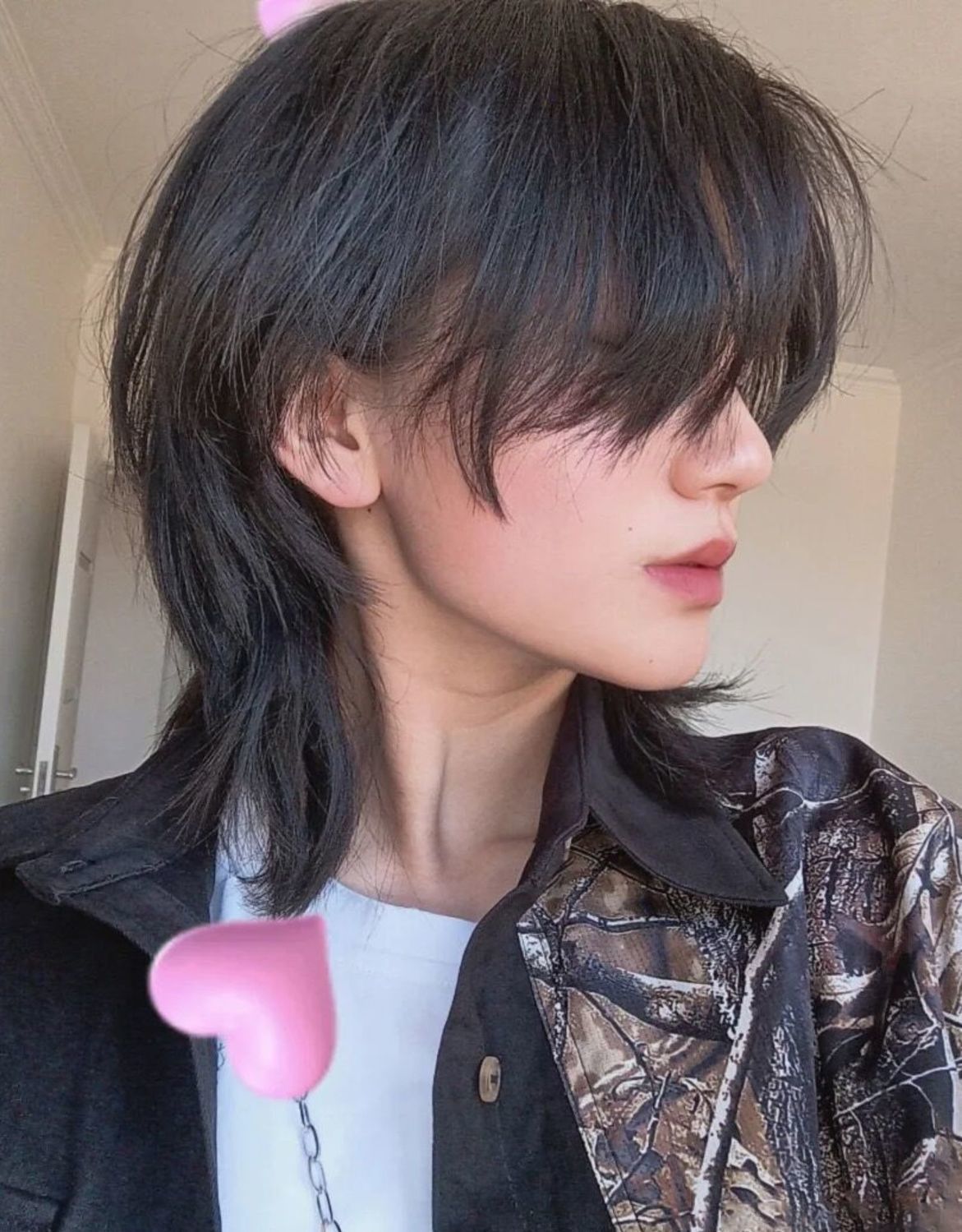 Mullet head wig male short hair Korean version handsome natural fluffy ...