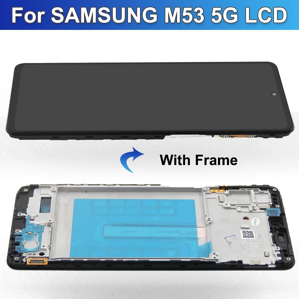 AMOLED LCD Display For Samsung Galaxy M53 5G M536 M536B LCD with Frame ...