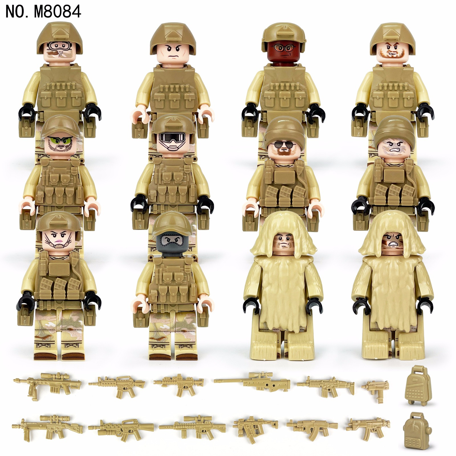Bagged Square Army Military Building Block Set Anti terrorism special ...