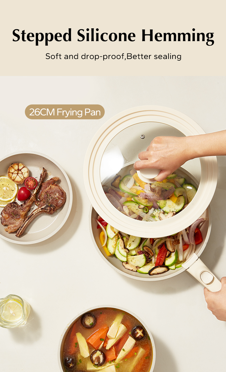 Redchef Multipurpose Silicone Glass Lid Cover With Knob Suitable For ...