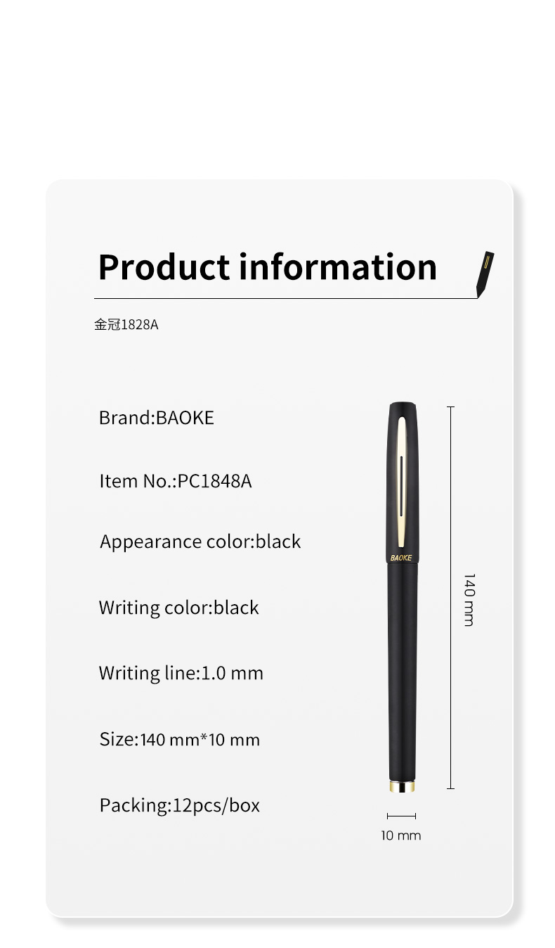 Baoke Antibacterial Gel Pen 0.5mm 0.7mm 1.0mm Sign Pen Large Capacity ...