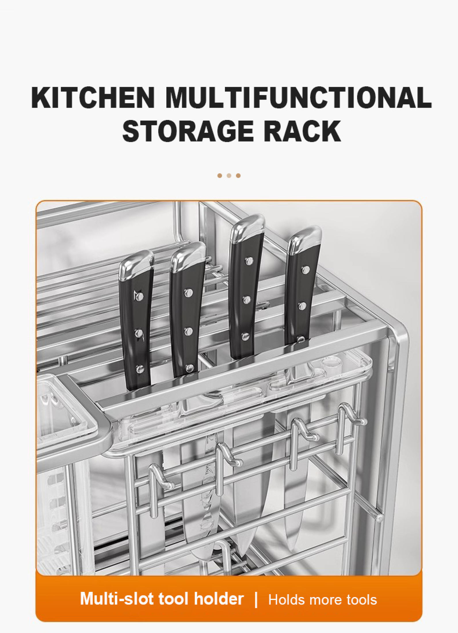 GAA Stainless Pull Out Kitchen Cabinet Condiments Racks Organizer ...