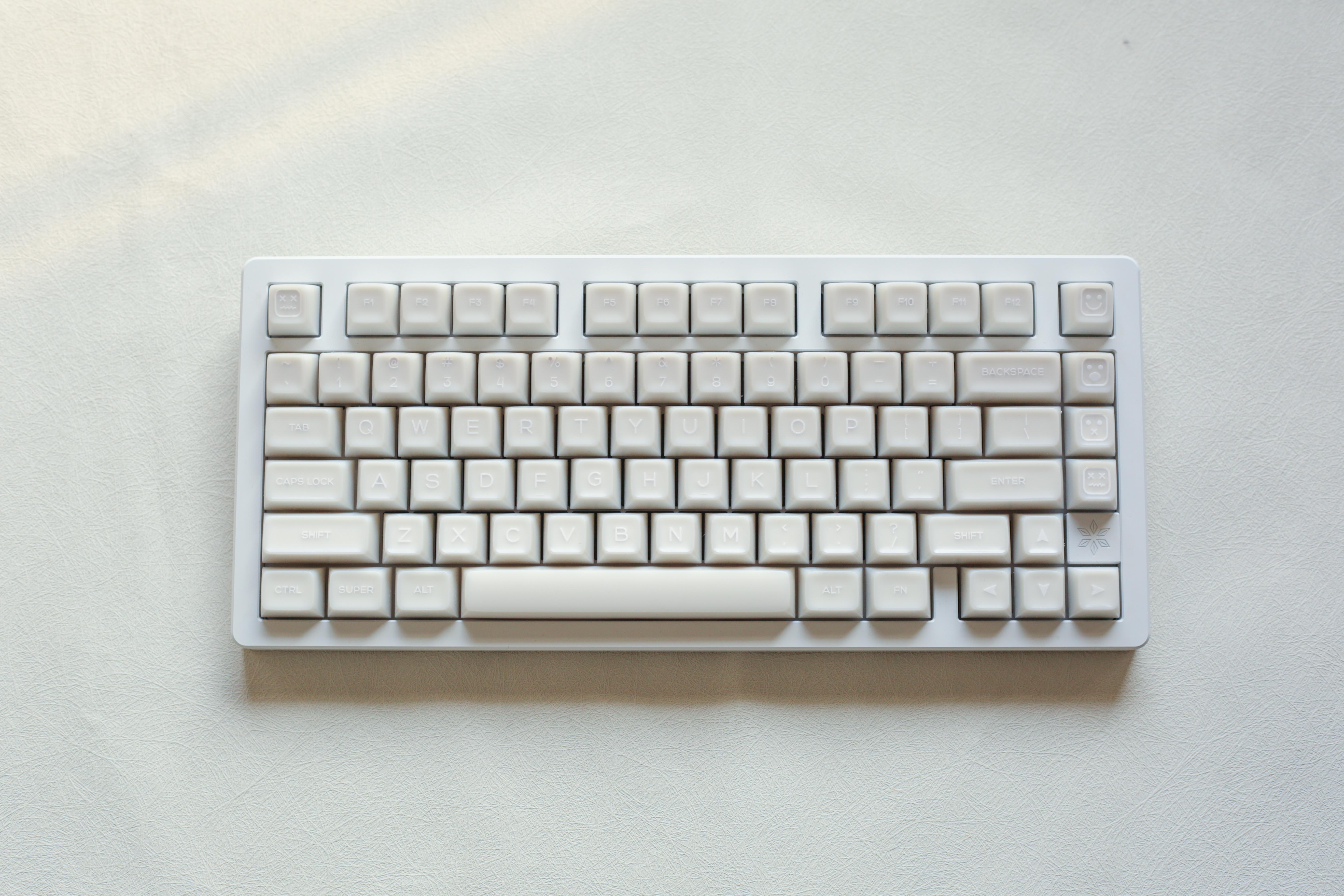 Semi-transparent White marble Keycaps PBT Double-shot SA Profile Keycap ...