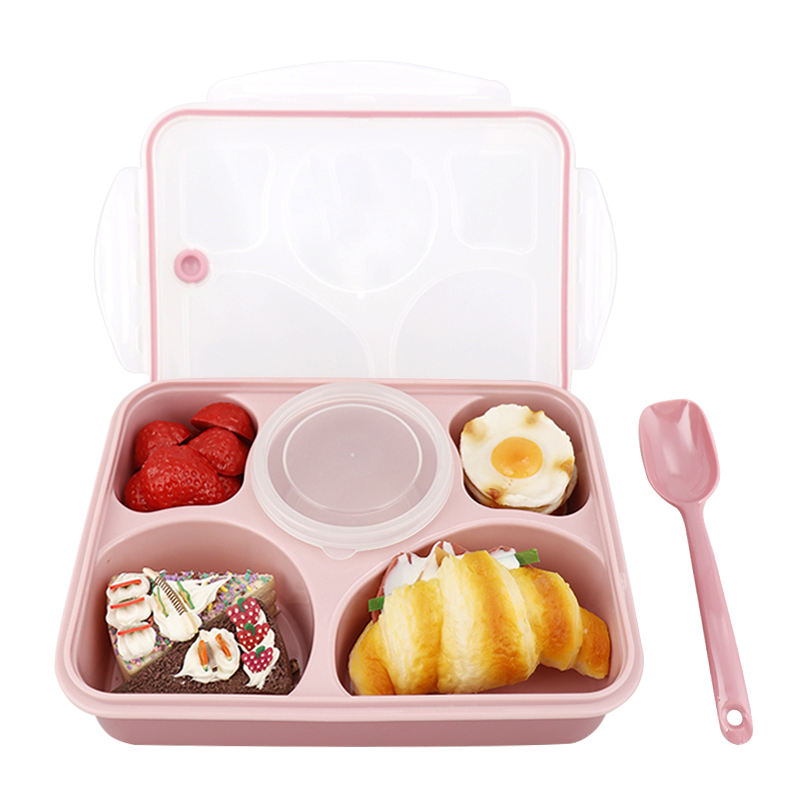 5 Compartment Children Take Away School Plastic Insulated School Food ...