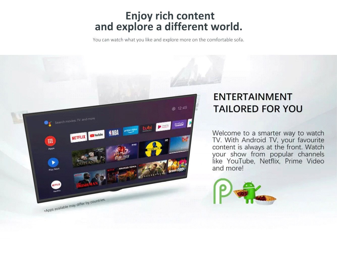 GINZA Smart TV 40 Inch Flat Screen TV 43 inch Slim HD LED TV Black ...