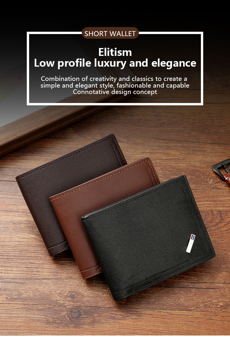 Men Inserts Foldable Wallets Picture Coin Slim Purses Business Money ...