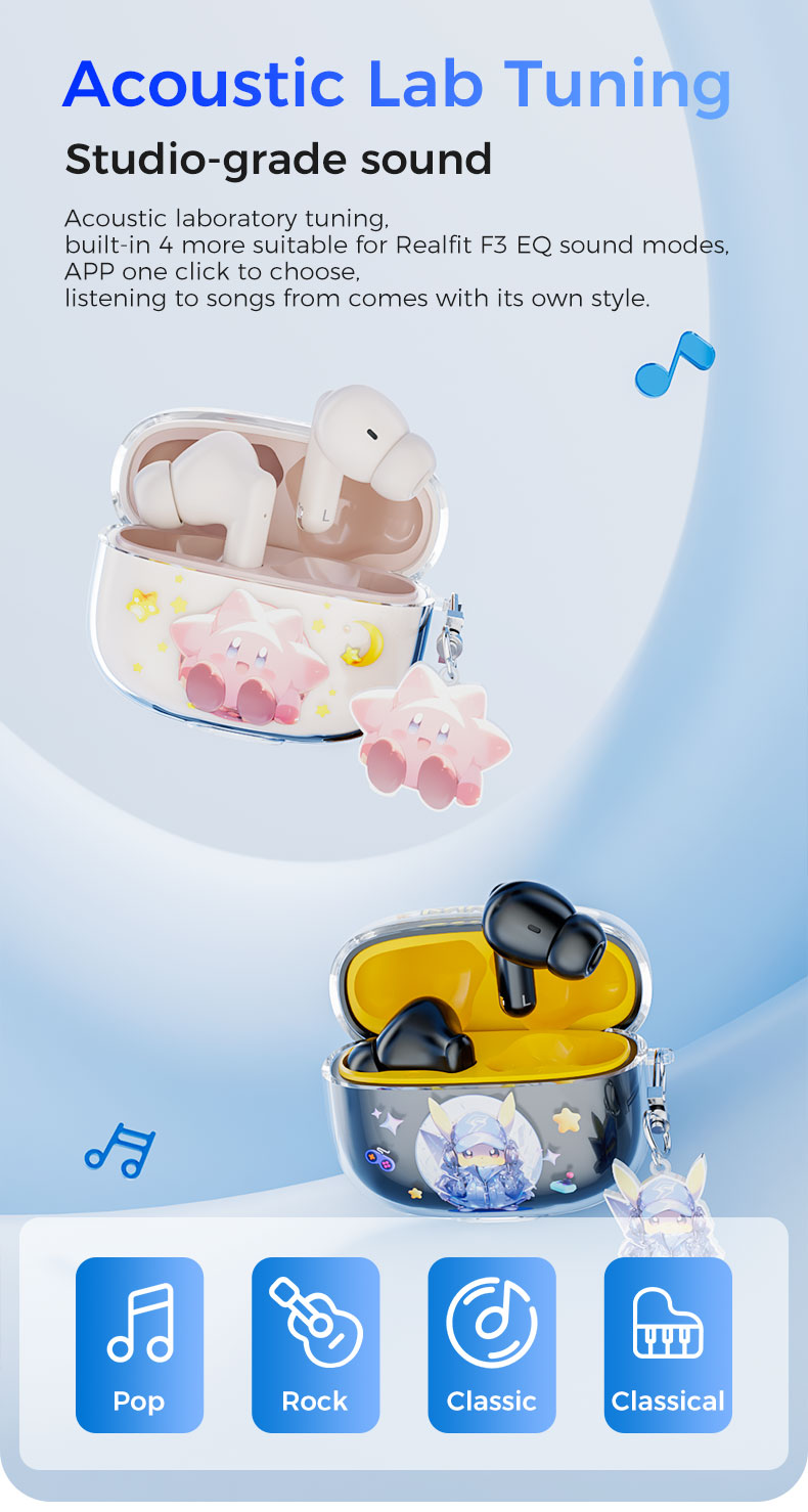 Realfit F3 ANC Bluetooth Earphone -38dB Noise Cancelling Tws Earbuds ...