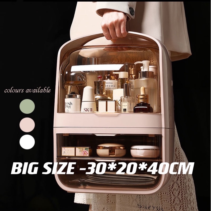 Super Large Makeup Storage Box Cosmetic Storage Box Organizer Portable ...