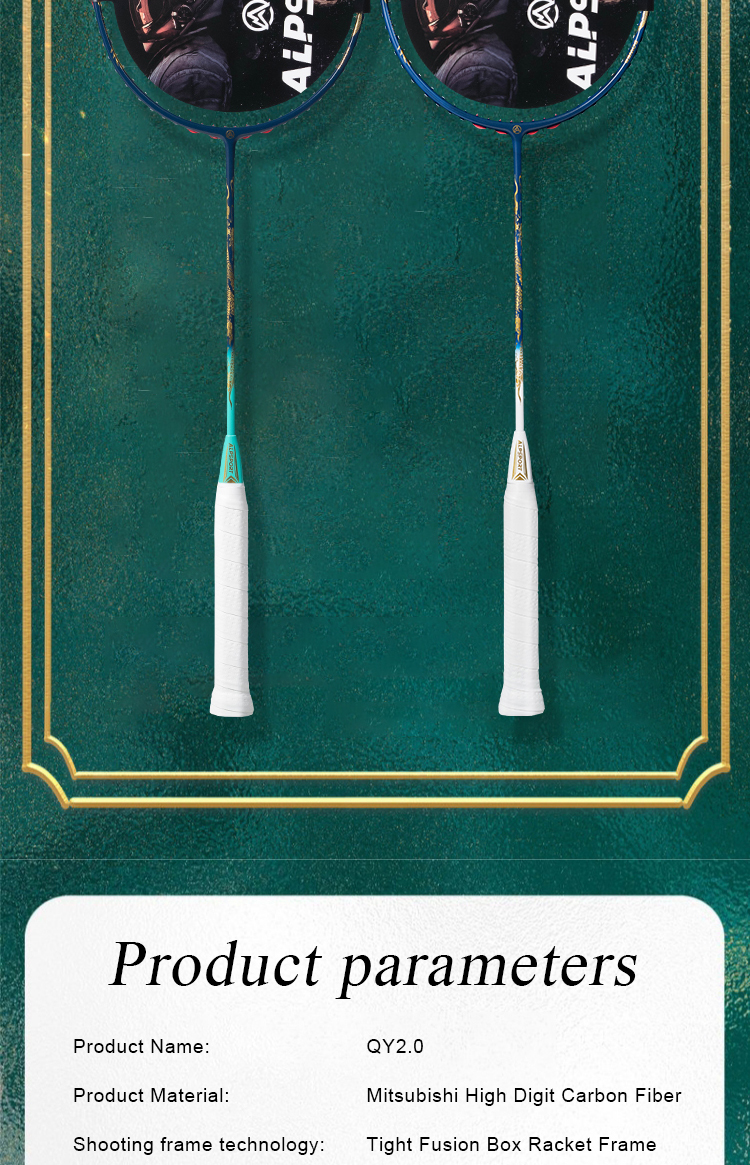 ALP QY2.0 4U Max 38LBS Golden Dragon Pattern Badminton Racket Ori ...