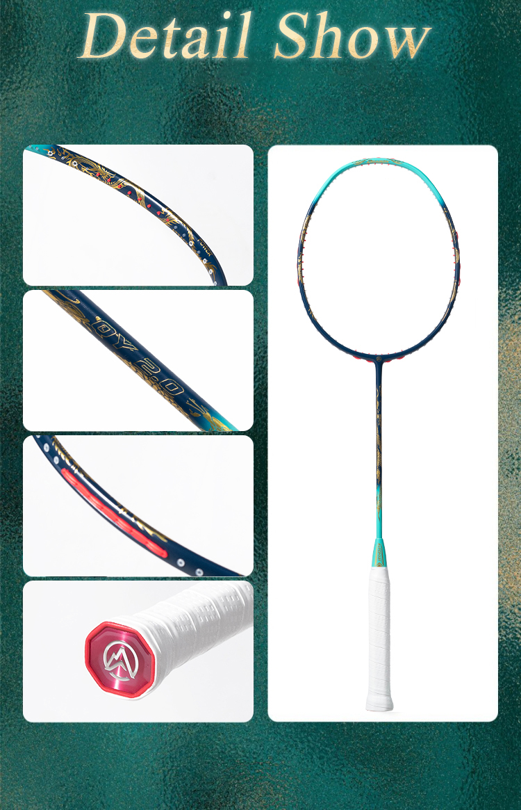ALP QY2.0 4U Max 38LBS Golden Dragon Pattern Badminton Racket Ori ...