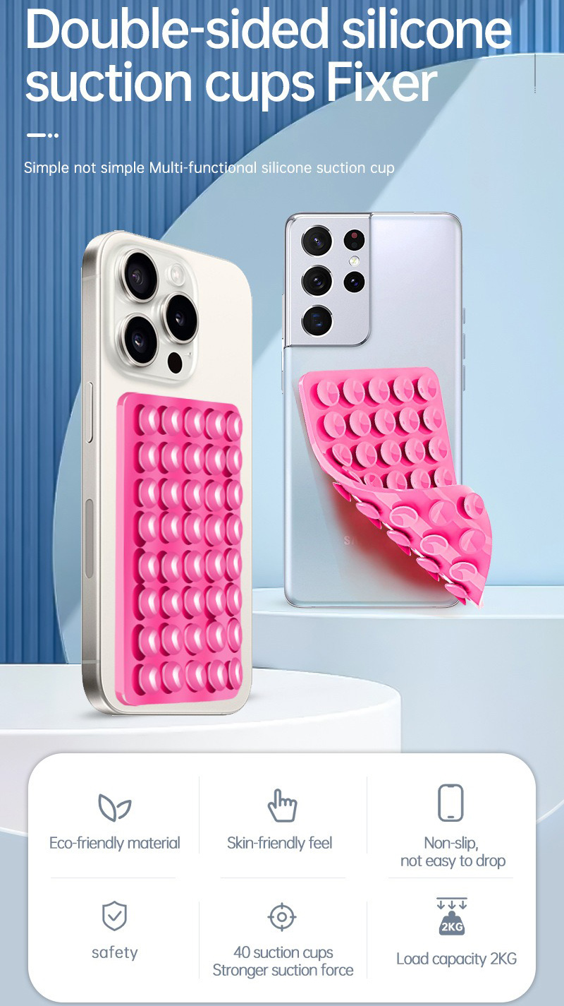 Multifunctional Suction Silicone Cell Phone Holder Double Faced 40 Cups ...