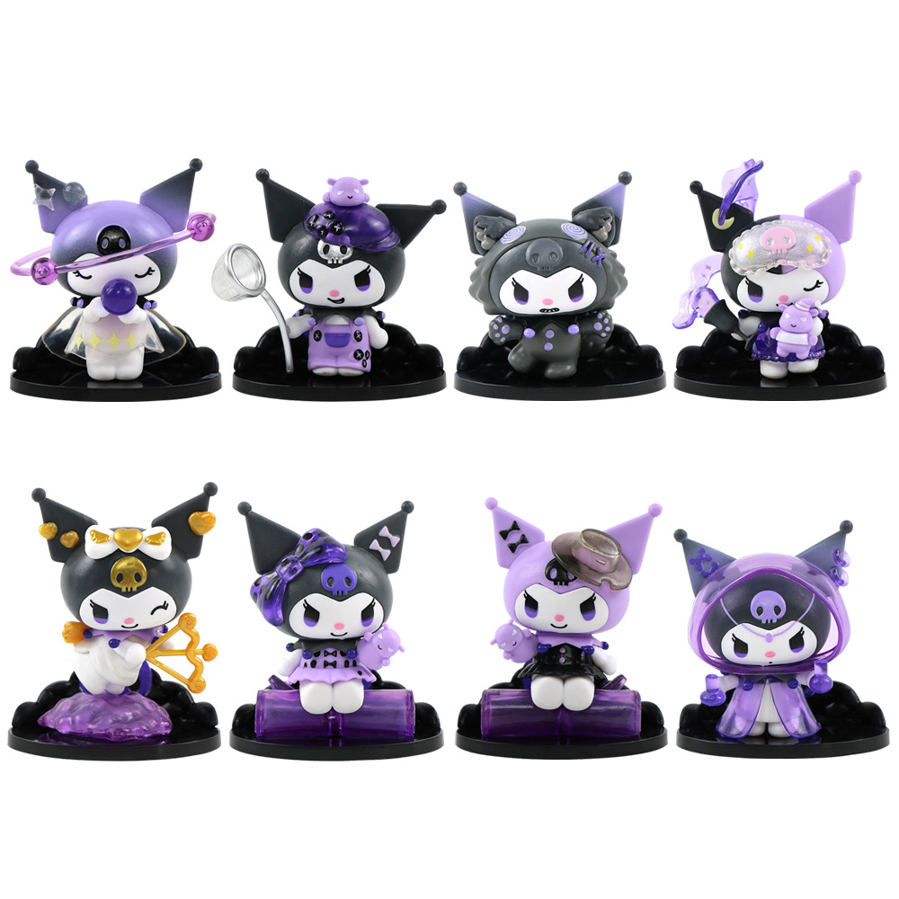 8Pcs/Set 7-9cm Anime Figure Cartoon Kuromi Werewolf Kill Witch Cupid ...
