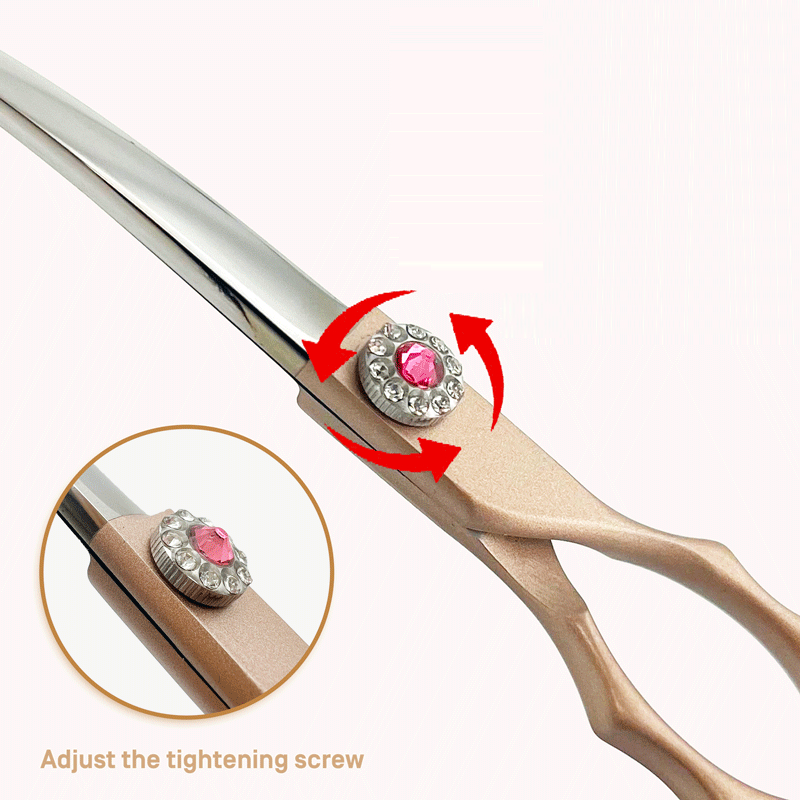 wingsbro 7‘’Curved Chunkers Shears Curved Thinning Shears Stainless ...