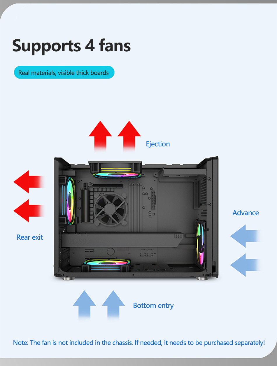 Power Train MATX P60 Desktop Small Case Portable Handheld Case ITX ...
