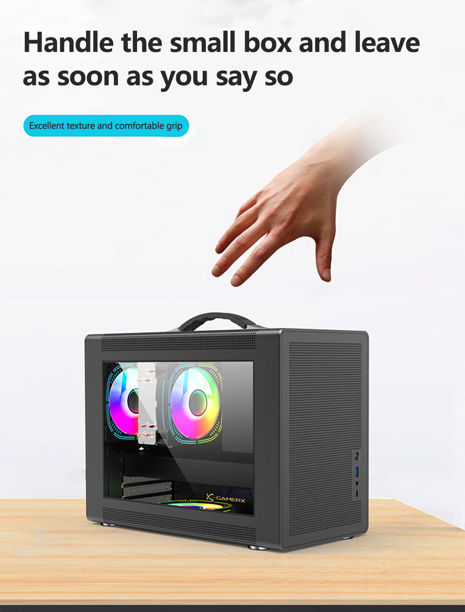 Power Train MATX P60 Desktop Small Case Portable Handheld Case ITX ...