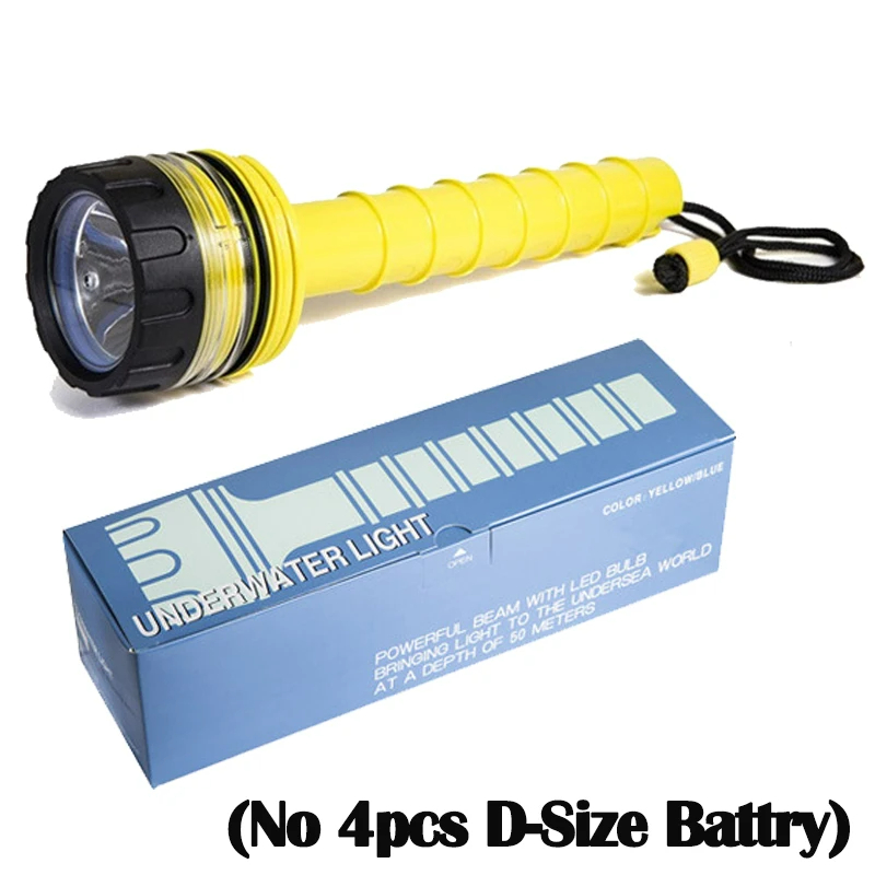 ZC Scuba Diving Flashlight Underwater Waterproof LED Diver Light ...