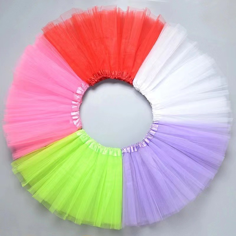 Wholesale 30cm Girls Tulle Tutu Skirts Toddler Kids Three Layers Ballet ...