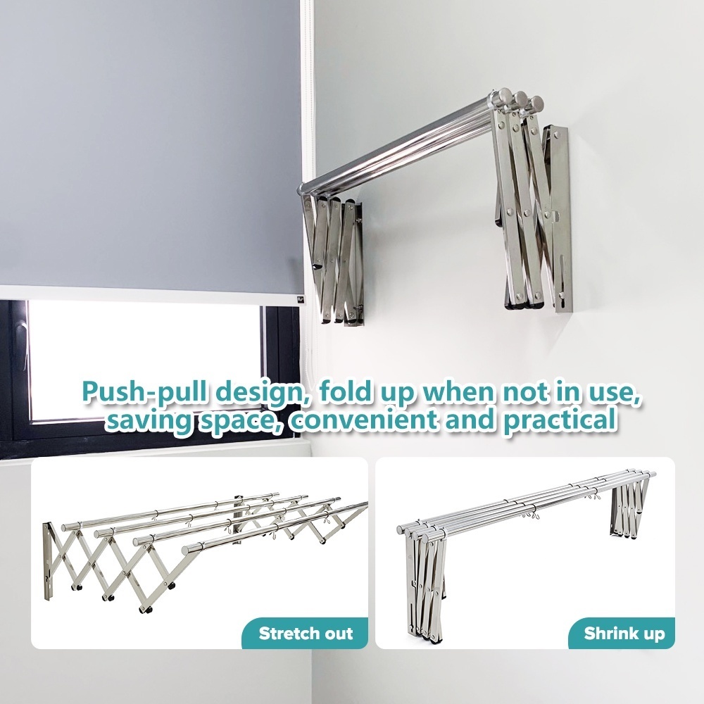 Stainless Steel Foldable Drying Rack Retractable Sampayan Clothes Rack ...