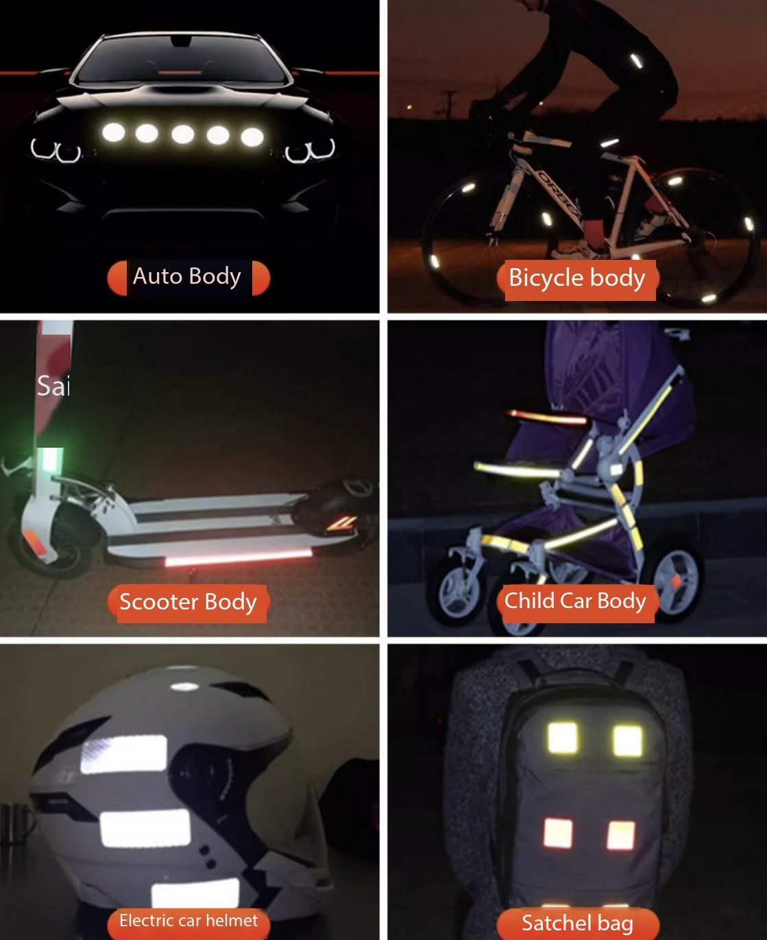 3M Reflective Sticker Black Car Sticker Black Reflective Cover Marks At ...