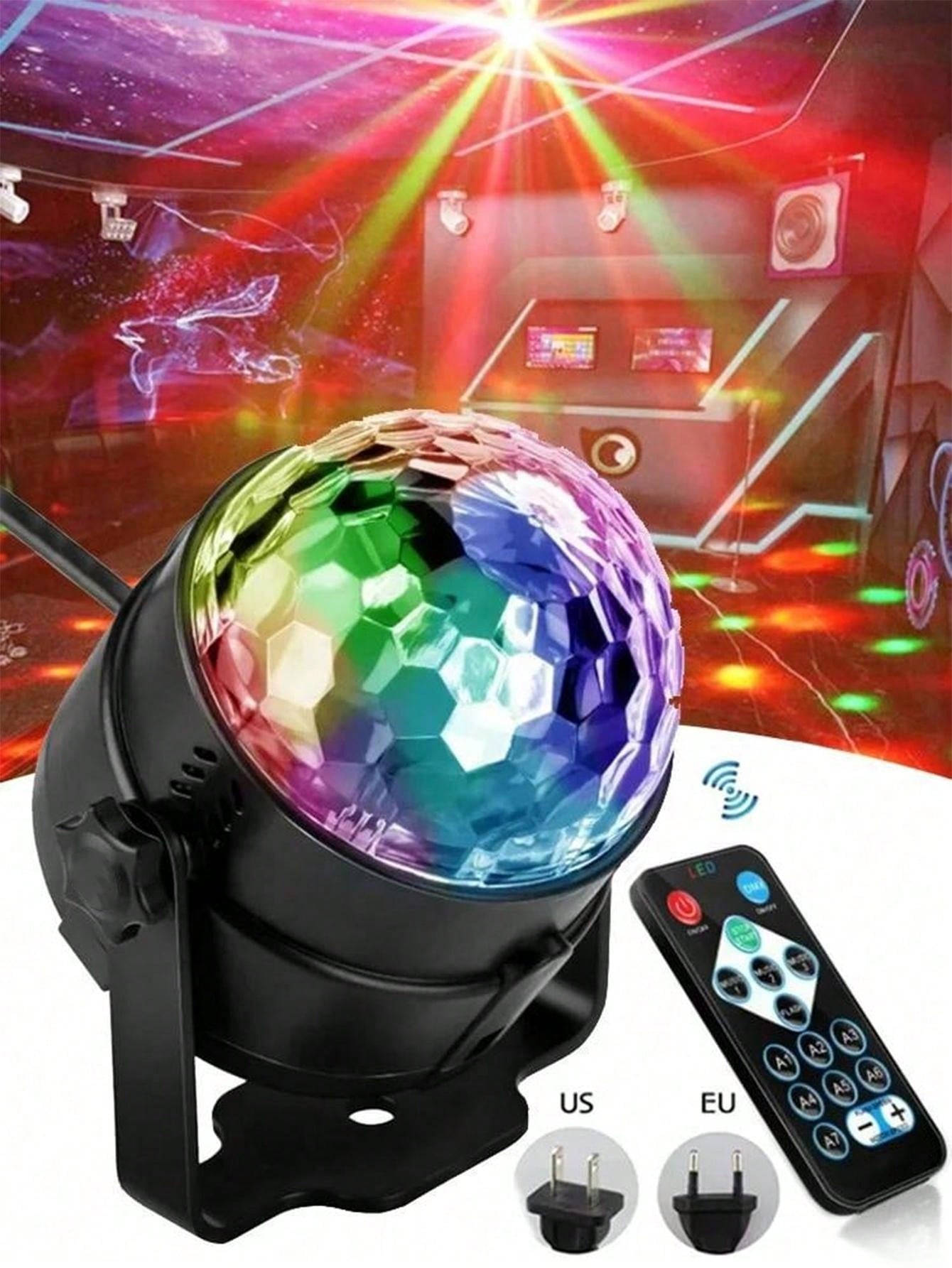 7 Colors Strobe Light Sound Activated Stage With Remote Control Disco ...