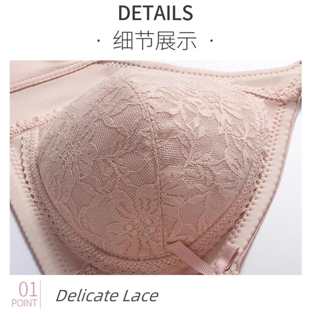 Big Size Bra 38-46 Cup C D Plus Size Full Cup No Foam Soft Lace Bras ...
