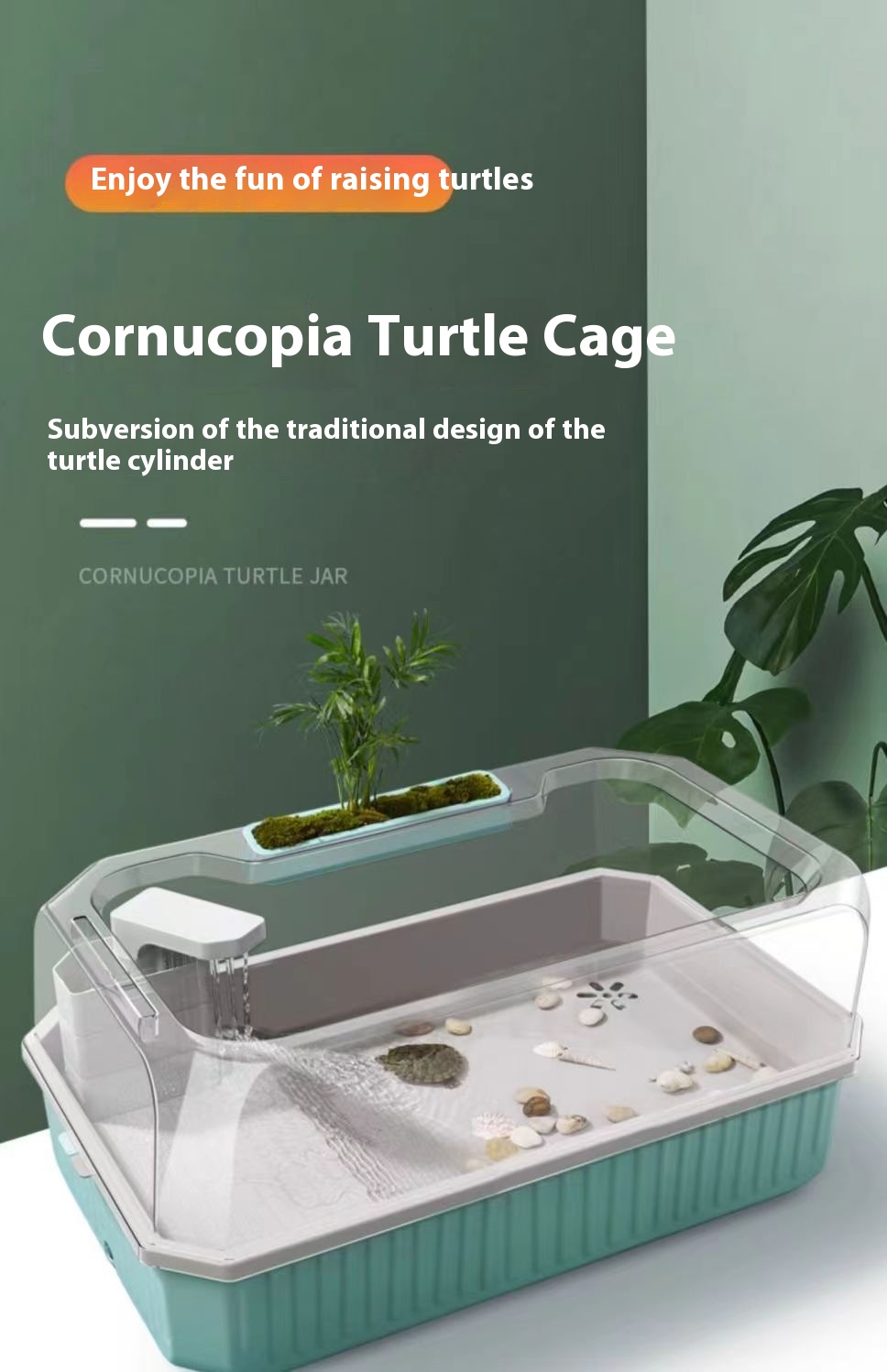 Large Turtle Tank with Drying Table Turtle Villa Turtle Special Fish ...