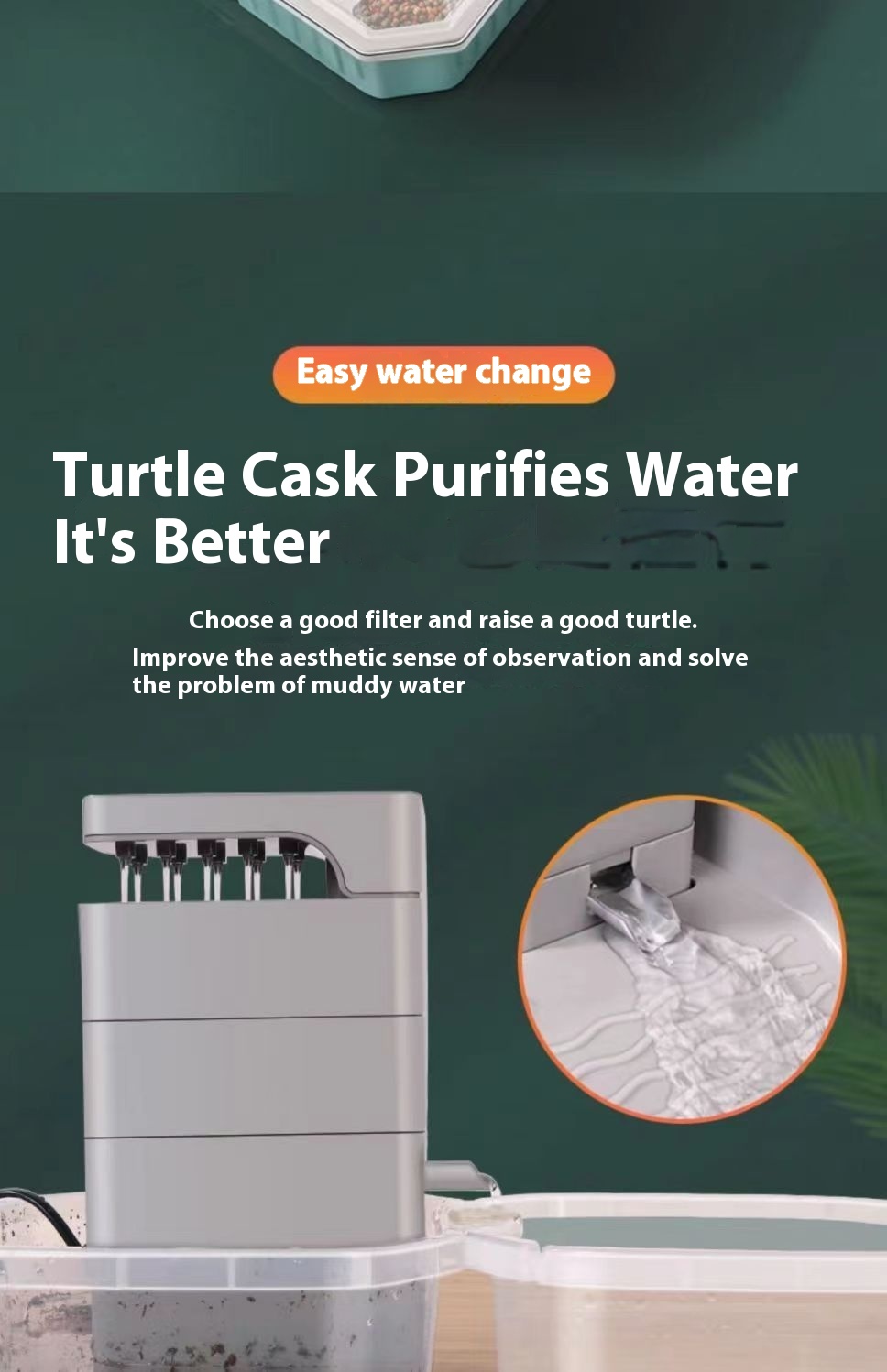 Large Turtle Tank with Drying Table Turtle Villa Turtle Special Fish ...