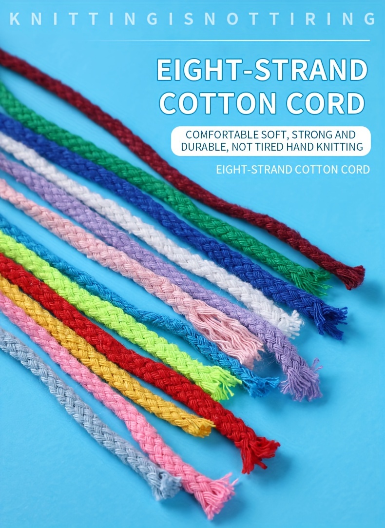 Colorful Cotton Rope 5mm Thick 10m diy Hand-woven Cotton Thread Rope ...