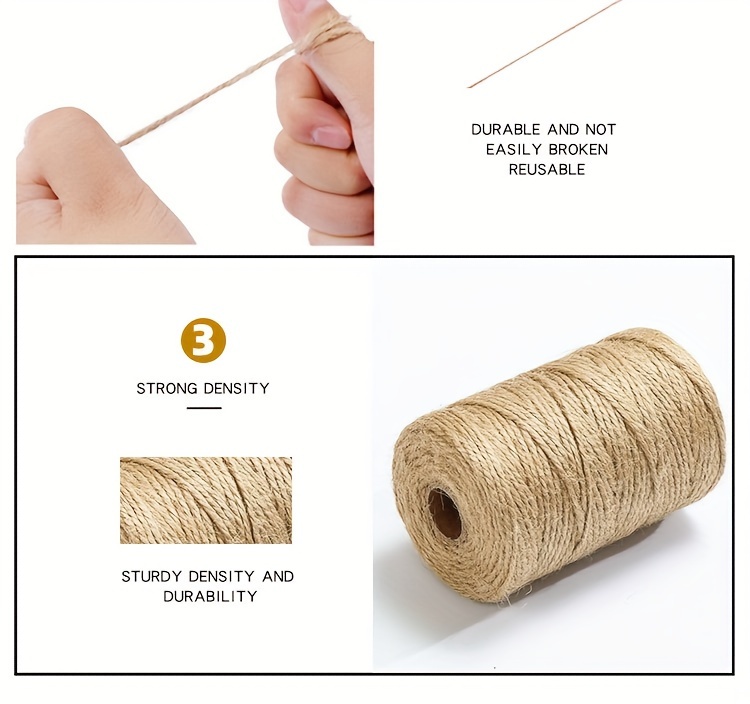 Jute Rope Hand Woven Decorative Natural Color Hemp Rope 1MM to 3.8MM ...